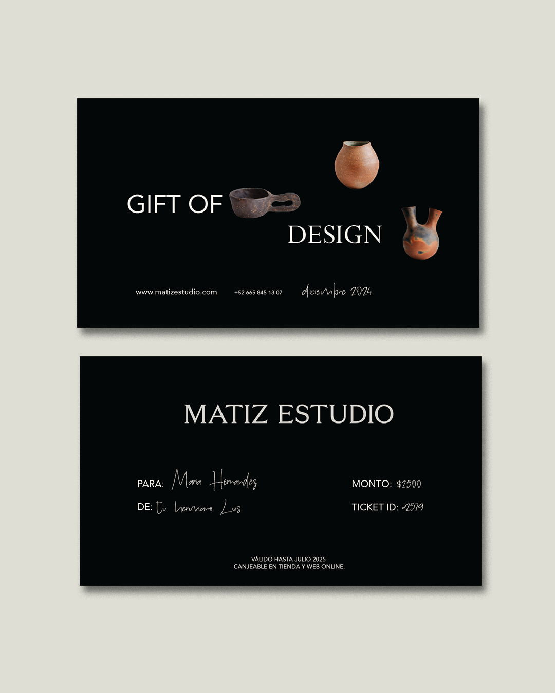 Matiz Estudio Gift of Design Card – matizestudio